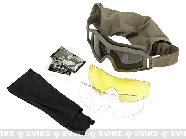 Revision Wolfspider Deluxe Goggles with 2 Spare Lenses - Tan, Tactical ...