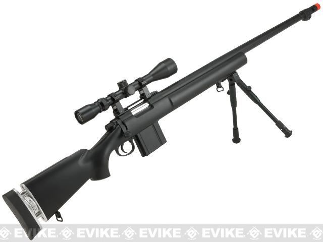 WELL MB4405D Bolt Action Airsoft Sniper Rifle - Black, Airsoft Guns ...