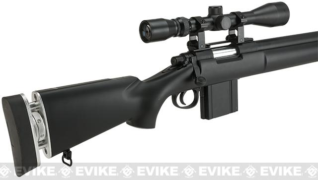 WELL MB4405D Bolt Action Airsoft Sniper Rifle - Black, Airsoft Guns ...