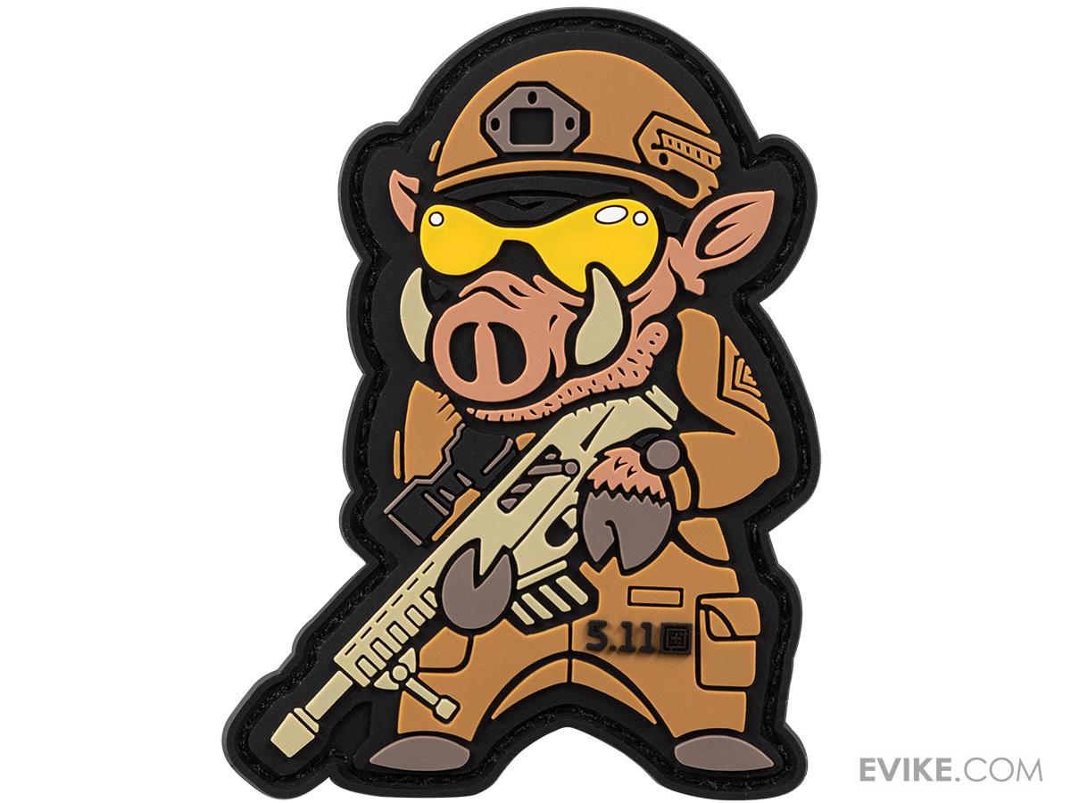 5.11 Tactical "Boar Sniper" Hook & Loop PVC Morale Patch (Color: Brown ...
