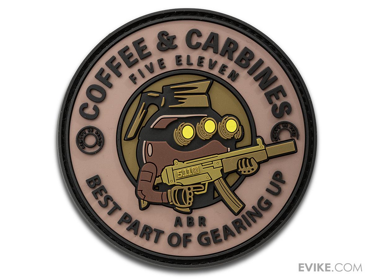 5.11 Tactical "Coffee & Carbines" PVC Morale Patch (Color: Badlands Tan ...