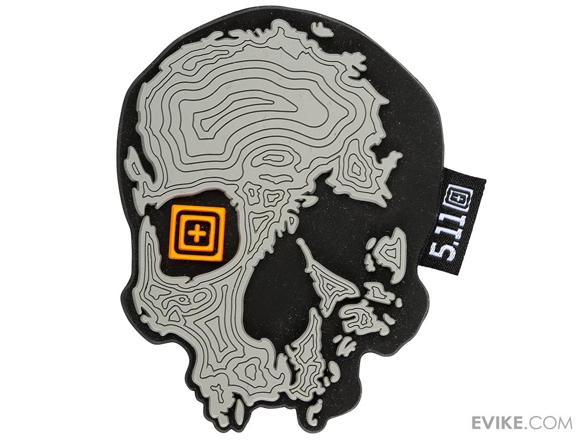 5.11 Tactical "Topo Skull" PVC Morale Patch (Color: Grey), Tactical ...
