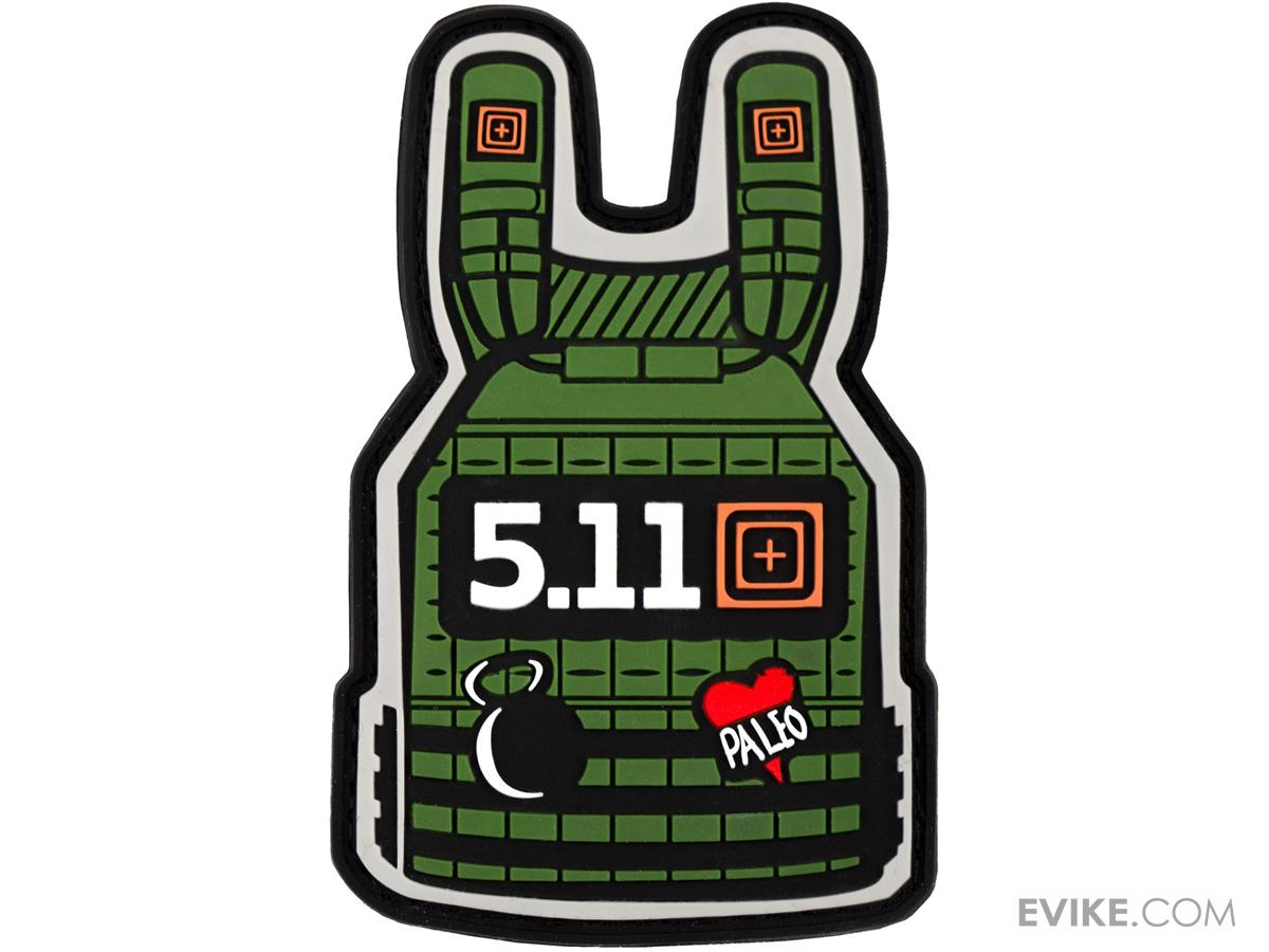 5.11 Tactical "Plate Carrier" PVC Morale Patch (Color: Sage Green ...