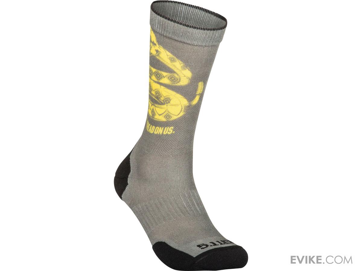 5.11 Tactical "Sock & Awe" Crew Sock (Color: Sage Green / Don't Tread ...
