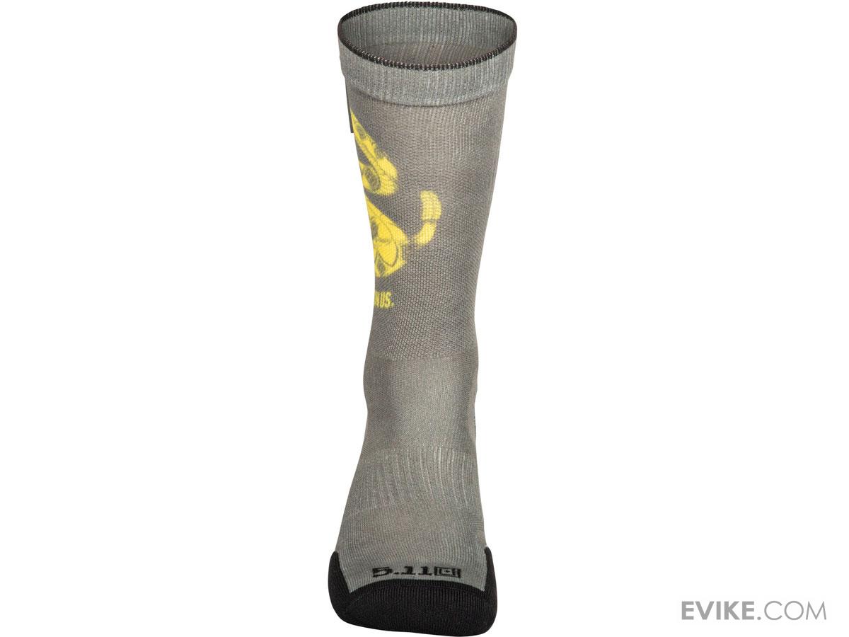 5.11 Tactical "Sock & Awe" Crew Sock (Color: Sage Green / Don't Tread ...