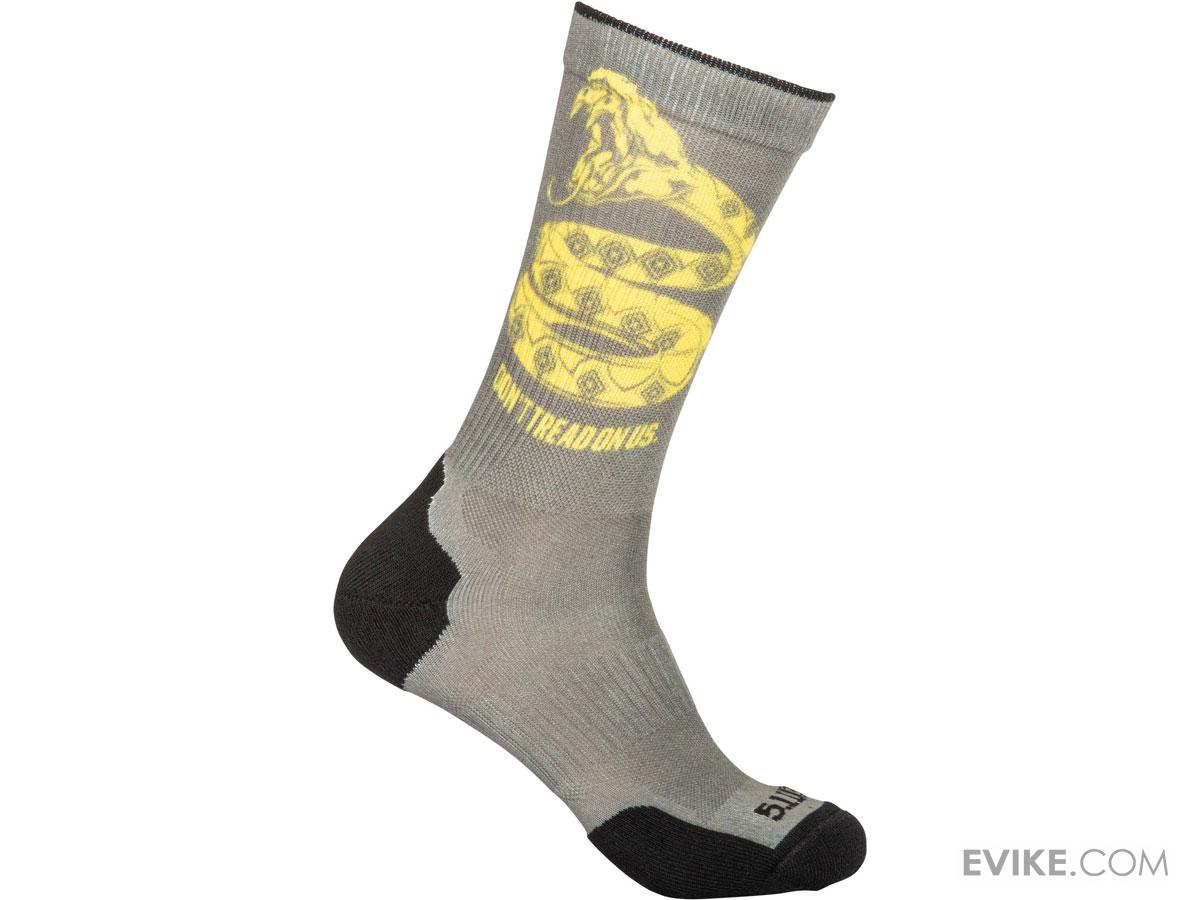 5.11 Tactical "Sock & Awe" Crew Sock (Color: Sage Green / Don't Tread ...