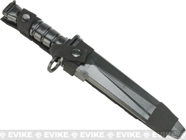 S&T M10 Style Rubber Training Bayonet w/ Sheath (Color: Black ...