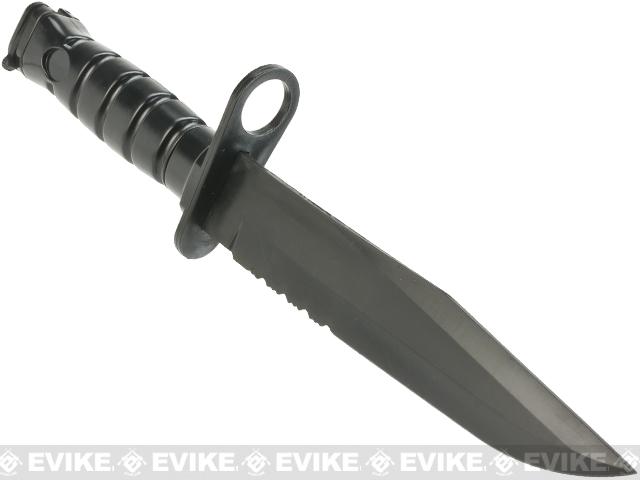 S&T M10 Style Rubber Training Bayonet w/ Sheath (Color: Black ...