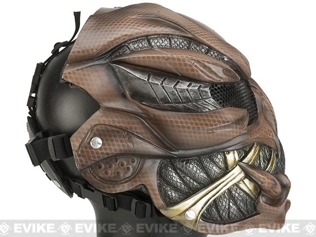 z Evike.com R-Custom Fiberglass Half Mask w/ Wire Mesh Gunner - Tan ...
