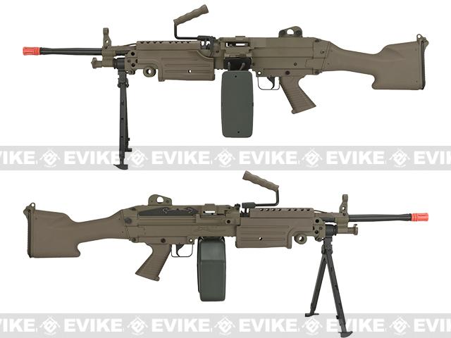 A&K Full Metal M249 Airsoft Machine Gun (Version: MK II / Tan / AEG ...