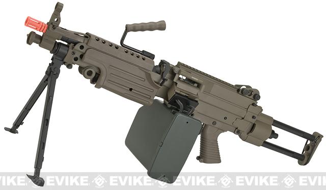 A&K Full Metal M249 Airsoft Machine Gun (Version: Para / Tan / AEG), Airsoft Guns, Airsoft ...