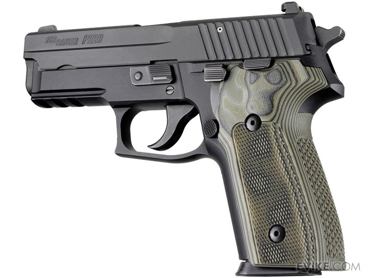 Hogue SIG Sauer P228 P229 DA/SA Checkered G10 G-Mascus (Color: Green / Model: Sig Sauer P228 ...