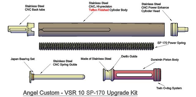 Angel Custom VSR-10 MAX Stainless Steel Cylinder Set - SP170 ...