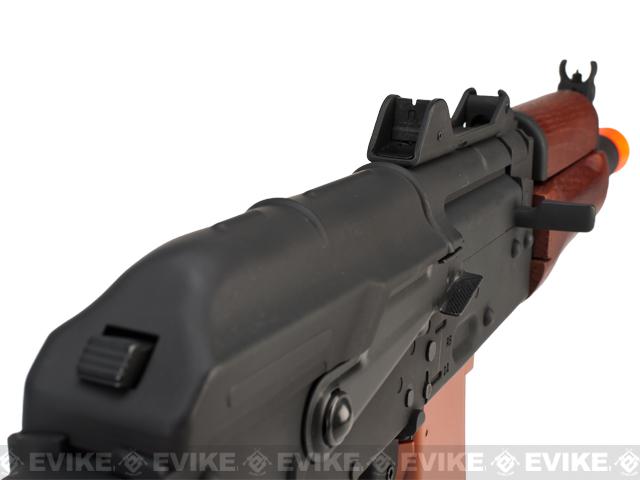 Full Metal AKS-74U / AK-74 Airsoft AEG Rifle with Real Wood Furniture by CYMA (Package: Gun Only ...