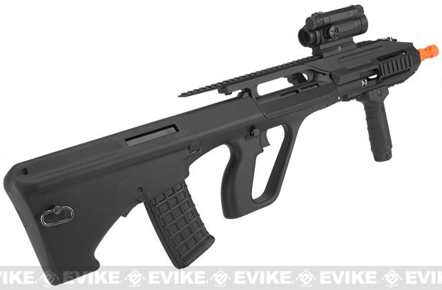 JG Custom Series AUG RAS Full Size Airsoft AEG Rifle - (Package: Rifle ...