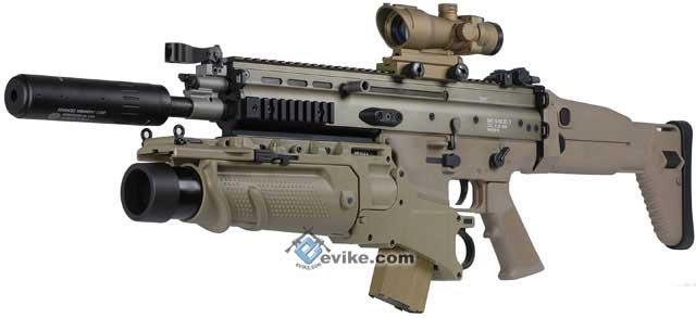 FN Licensed Full Metal SCAR EGLM Custom Airsoft GBB Gas Blowback by WE ...