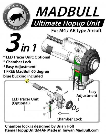 Madbull Airsoft Ultimate Hopup Unit for M4/M16 Series Airsoft AEG ...