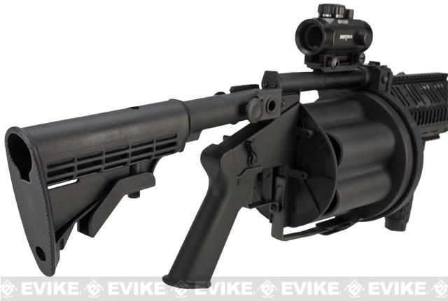 ICS MGL Full Size Airsoft Revolver Grenade Launcher (Color: Black Gen.2 ...
