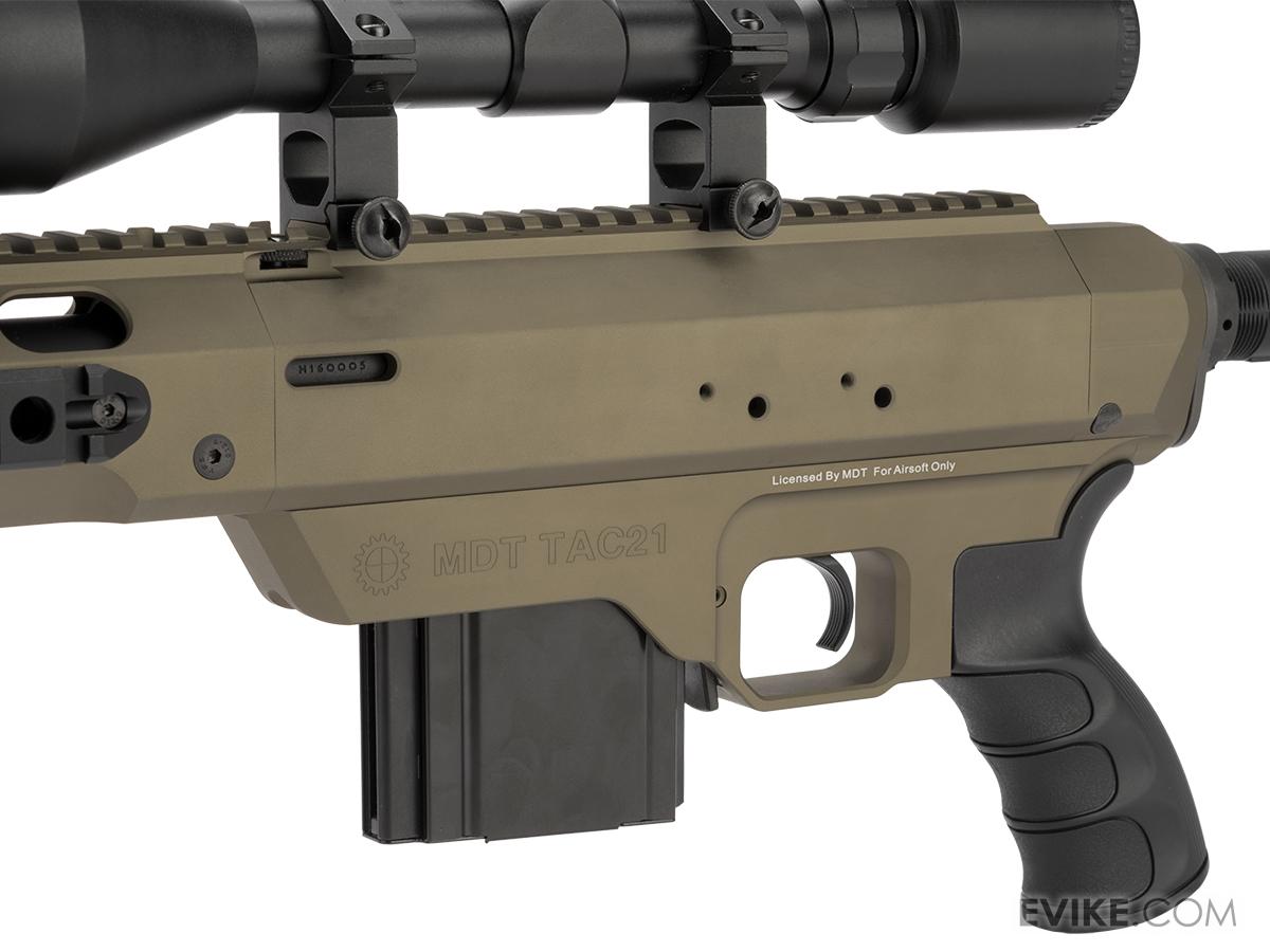 King Arms Officially Licensed MDT TAC21 Gas Powered Airsoft Sniper ...