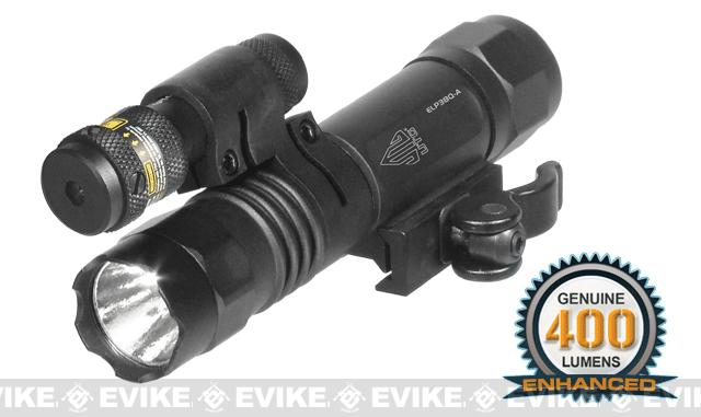 UTG LED Weapon Flashlight and W/E Adjustable Red Laser Combo, 10 ...