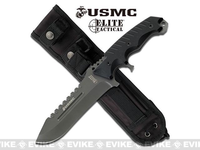 M-Tech Marines Elite Tactical 11.5" Fixed Blade Knife (Color: Titanium ...