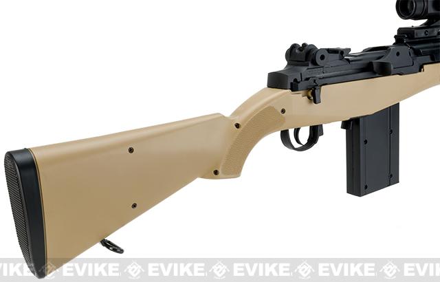 AGM M14 SOCOM Airsoft Spring Powered Rifle Package (Color: Tan ...