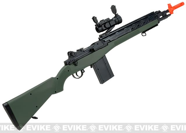 AGM M14 SOCOM Airsoft Spring Powered Rifle Package (Color: OD Green ...