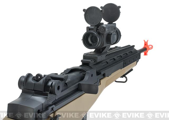 AGM M14 Full Size Airsoft Spring Powered Sniper Rifle + Red Dot ...