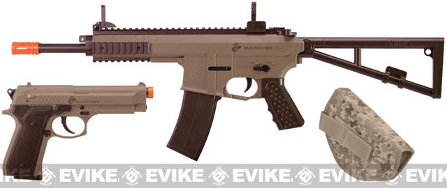 US Marines USMC Licensed SR01 Airsoft Battle Rifle & M9 Pistol Package ...