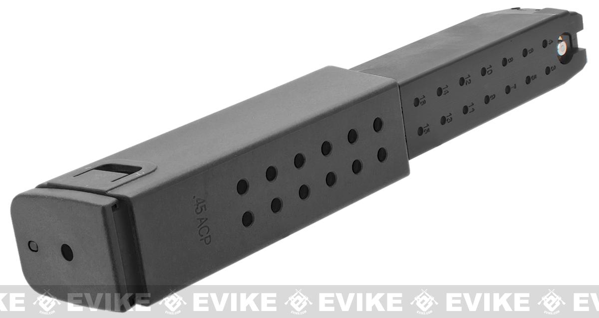 KWA Full Metal 49rd Magazine with Polymer Spacer for KWA SMG45 Airsoft ...