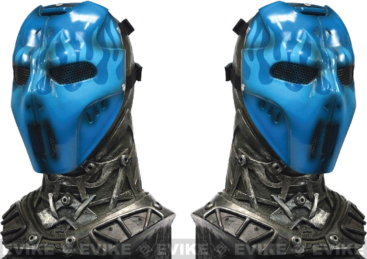 z Evike.com R-Custom Fiberglass Wire Mesh "Blue Flame" Mask Inspired by ...
