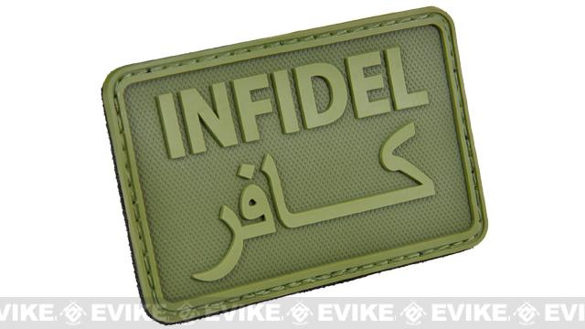 Hazard 4 Infidel Rubber Hook and Loop PVC Morale Patch (Color: OD Green ...