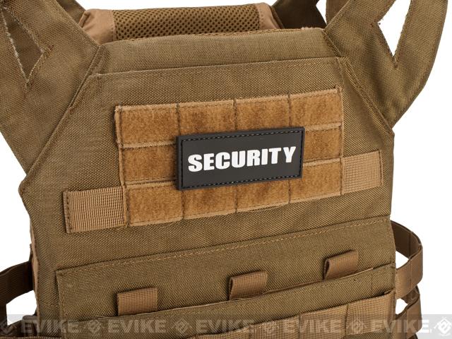 Security Tag PVC Hook and Loop Morale Patch - Black, Tactical Gear ...