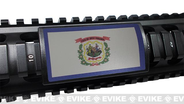 Custom Gun Rails Large State Flag Aluminum Rail Cover (State: West ...