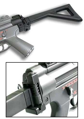 ICS Side Folding Stock For MP5 A4 / A5 / SD5 / SD6 series Airsoft AEG ...