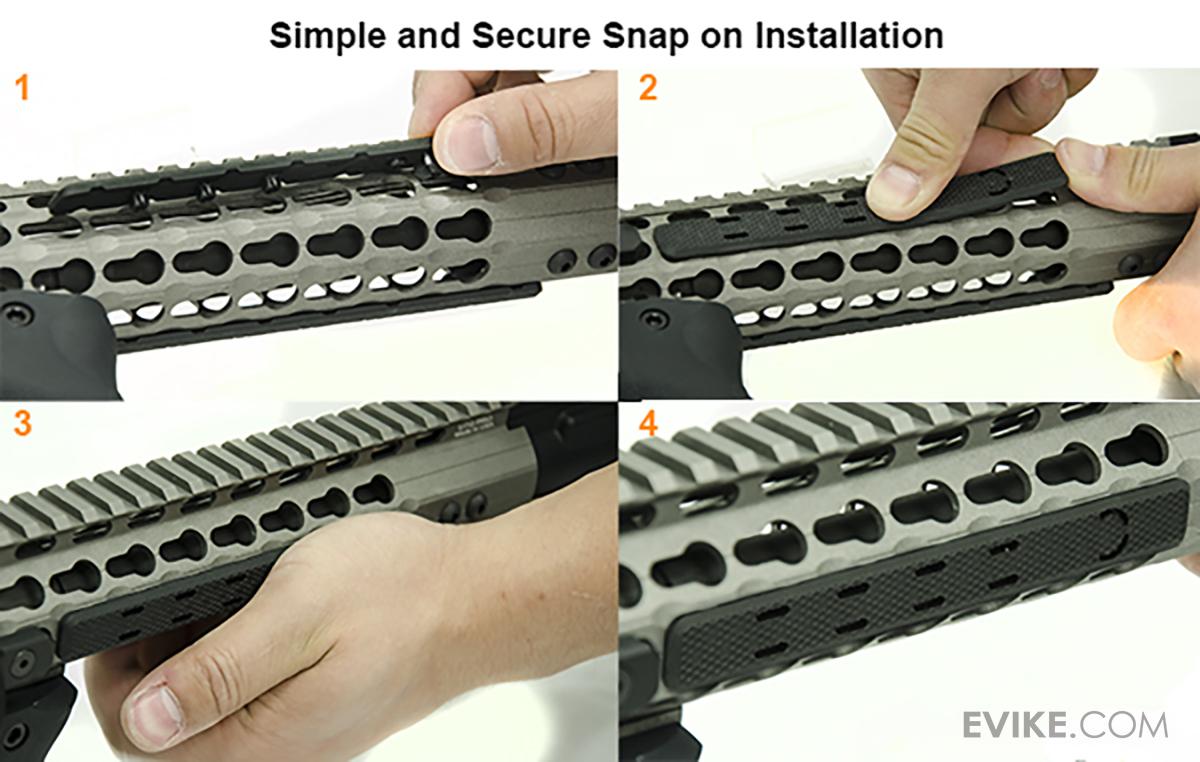 UTG Low Profile Keymod Rail Panel Covers - Pack of 7 (Color: Black ...