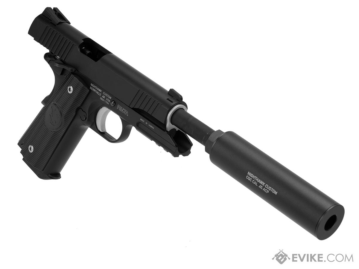 RWA Full Metal Nighthawk Custom Covert-Ops CO2 Powered Blowback Airsoft ...