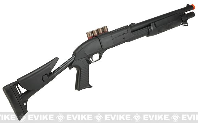 S&T / AGM M3 Tactical Shell loading Airsoft Shotgun (Model: Retractable ...