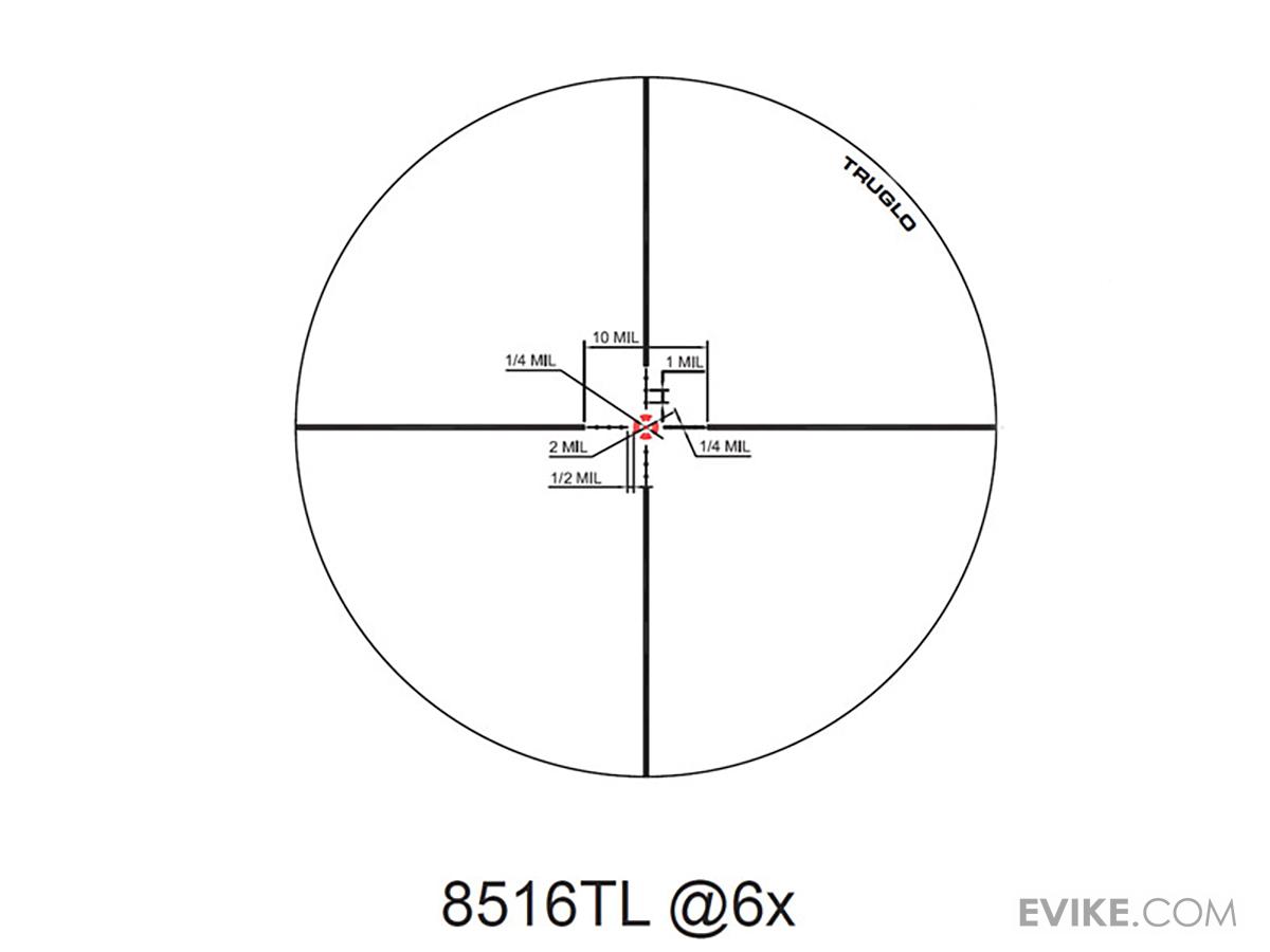 TruGlo Tru Brite SCP Tactical 1-6x24 Illuminated Rifle Scope ...