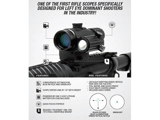 NcStar / VISM Dual Urban Optic (DUO Series) 4x32mm Scope w/ Offset ...