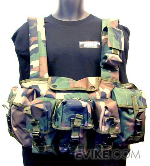 Condor Seven Pocket Tactical Chest Rig (Color: Woodland), Tactical Gear ...