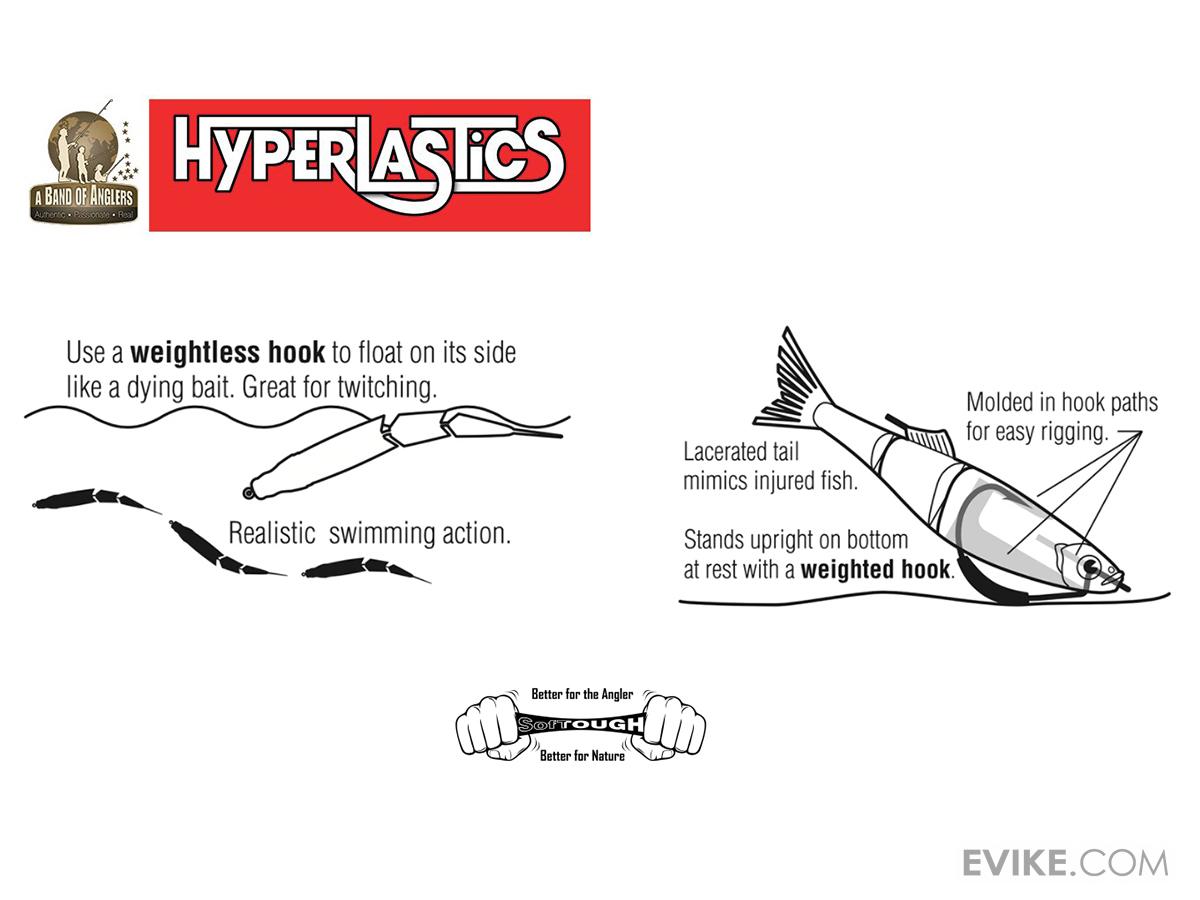 Hyperlastics Deadalive Pro 125 Fishing Swimbait (Color: White Ghost ...
