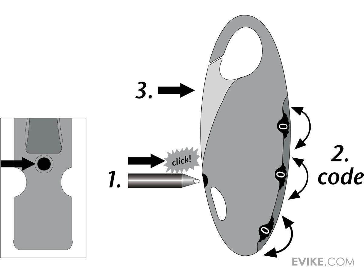 ABUS BakPac Combination Lock (Color: Tan), Tactical Gear/Apparel, Gun ...