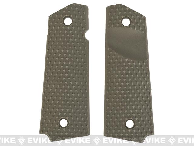 FMA Textured Ergonomic Polymer 1911 Grips - (Diamond Pattern) Dark ...