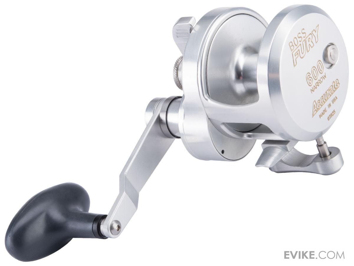 Accurate Fishing "Boss Fury" Two-Speed Fishing Reel (Model: FX2-600N / Silver), MORE, Fishing ...