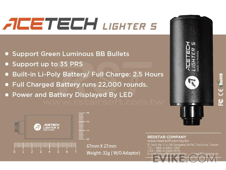 AceTech Lighter S Ultra-Compact Rechargeable Tracer Unit, Accessories ...