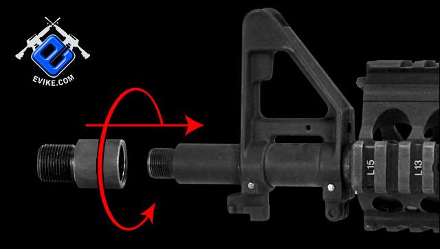 Matrix CNC 14mm Positive (+) to 14mm Negative (-) Flashhider / Barrel ...