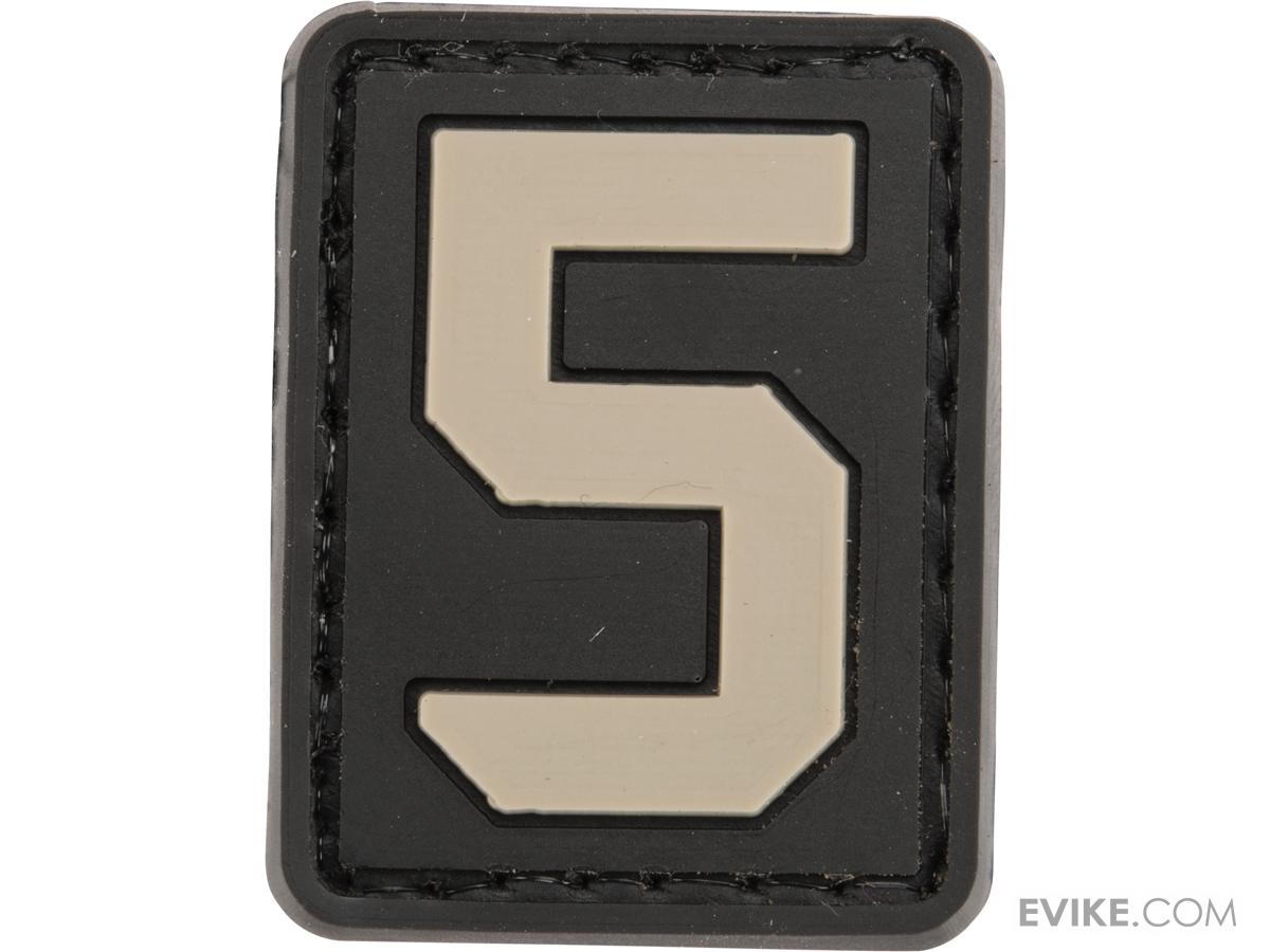Evike.com PVC Hook and Loop Letters & Numbers Patch Black/Grey (Number ...