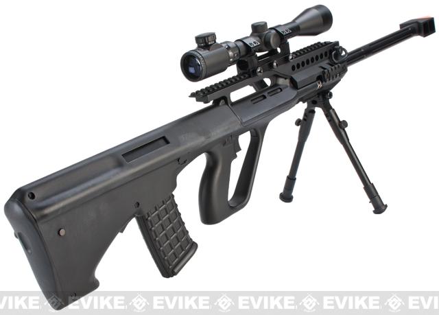 JG AUG AU-5G Anti-Tank Custom Airsoft AEG Rifle w/ Scope & Bipod ...