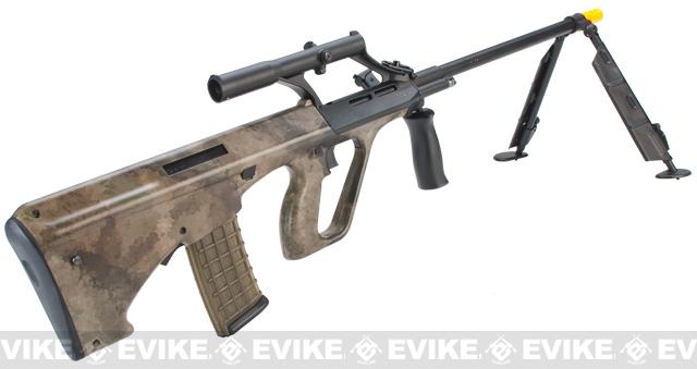 z Evike.com Custom AUG Alpha-H Sniper Airsoft AEG Rifle w/ Integrated ...